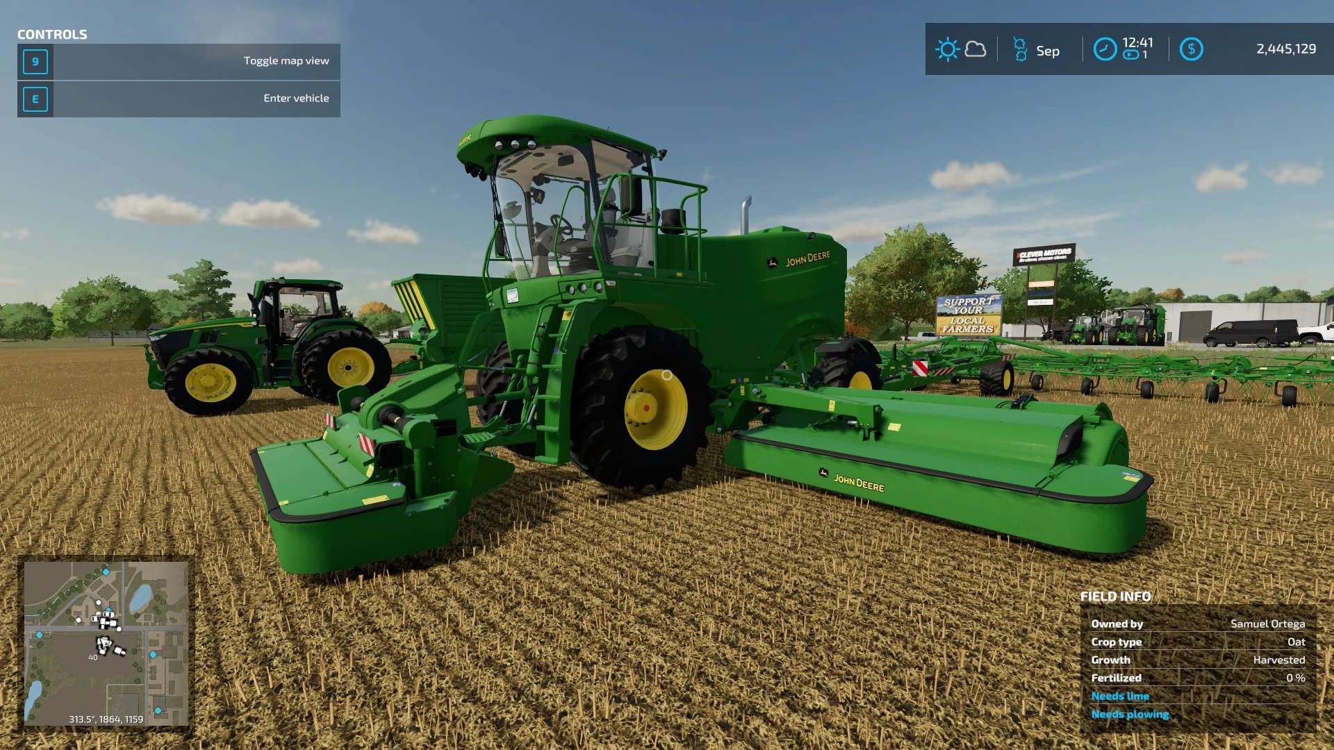 John Deere Big M 450 Mower With PTO V1 1 FS22 Farming Simulator 22