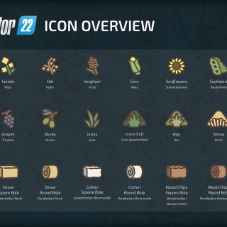 Farming Simulator 22 Crop Symbols | FS22 Crops Icons