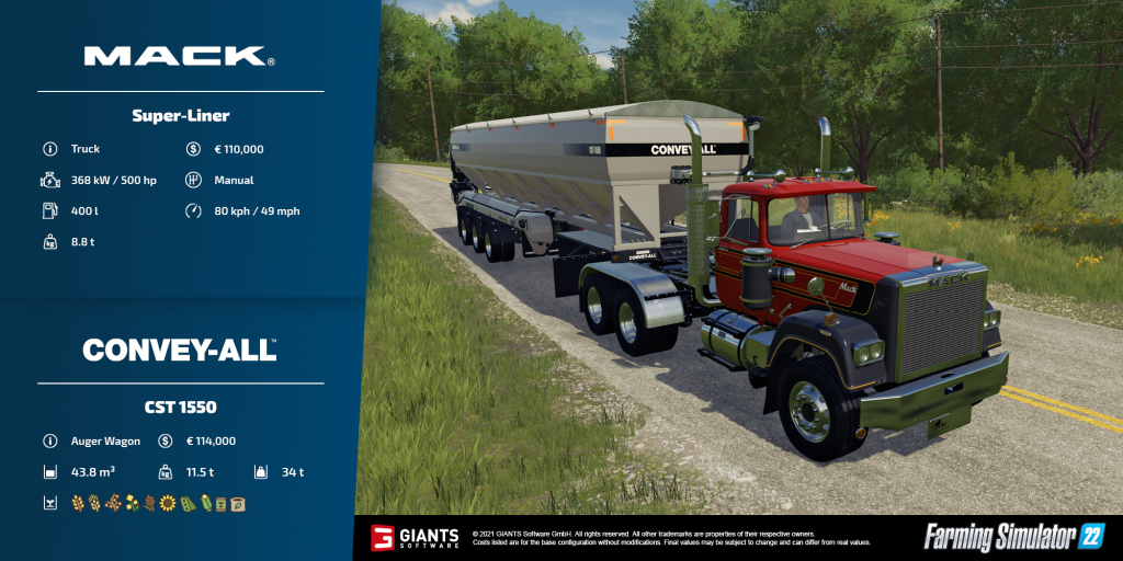 Farming Simulator 22 - machines & tools Fact Sheet | FS22