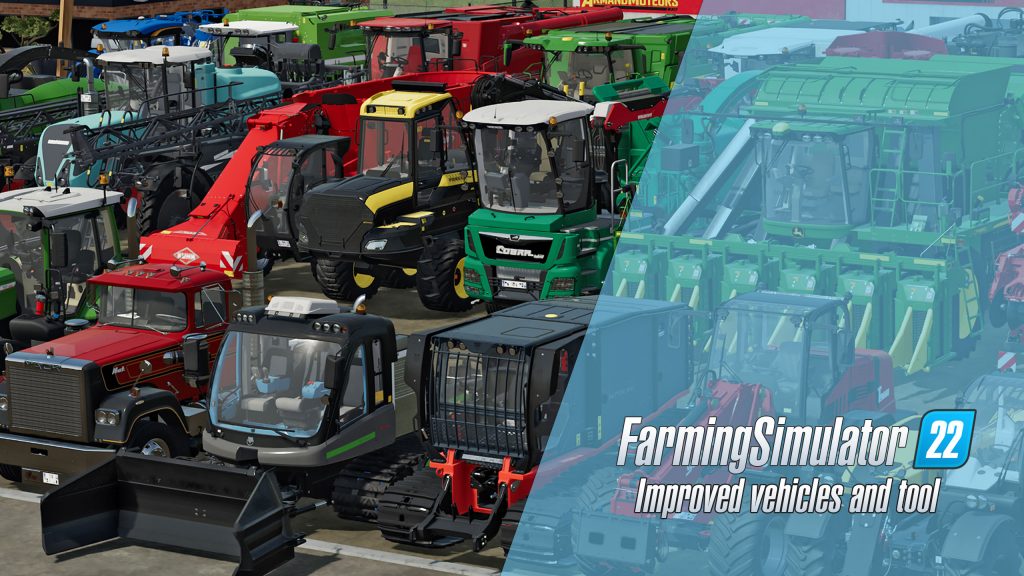Improved vehicles and tools in Farming Simulator 22