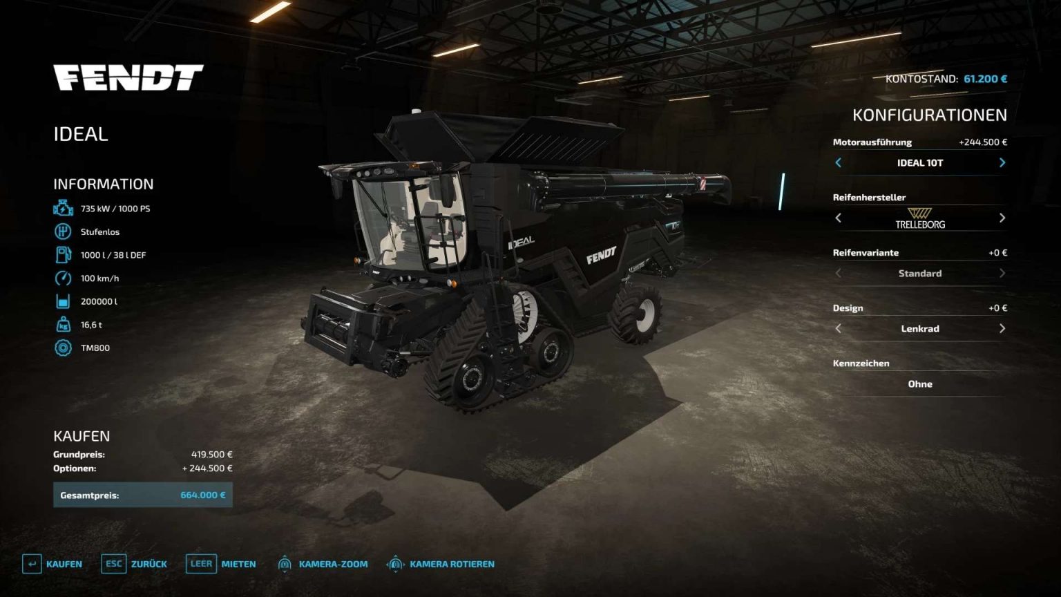 Fendt Ideal Tuning v1.0 FS22 Mod | Farming Simulator 22 Mod