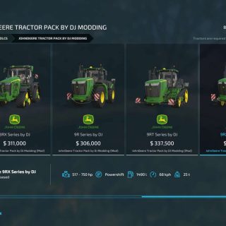 John Deere Tractor Pack by DJ Modding v1.0 FS22 Mod | Farming Simulator ...
