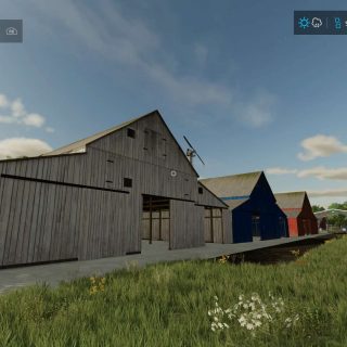 Wooden Barn in White, Red, Brown or Blue v1.0 FS22 Mod | Farming ...