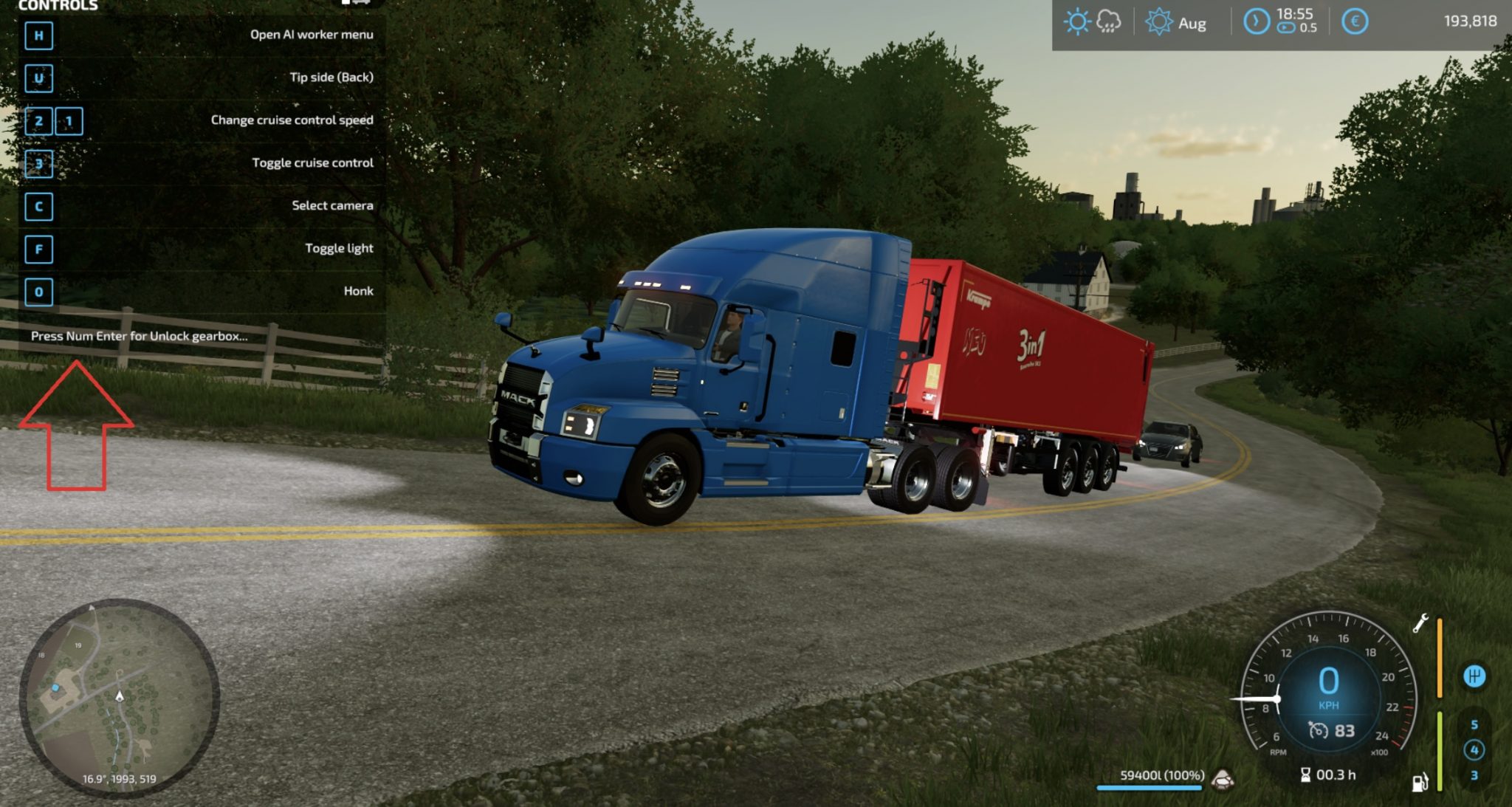 Gearbox Lock V1.0 FS22 Mod | Farming Simulator 22 Mod