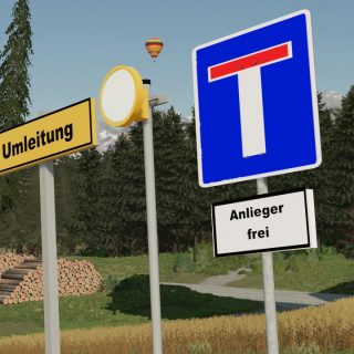 German road signs V1.0 FS22 Mod | Farming Simulator 22 Mod