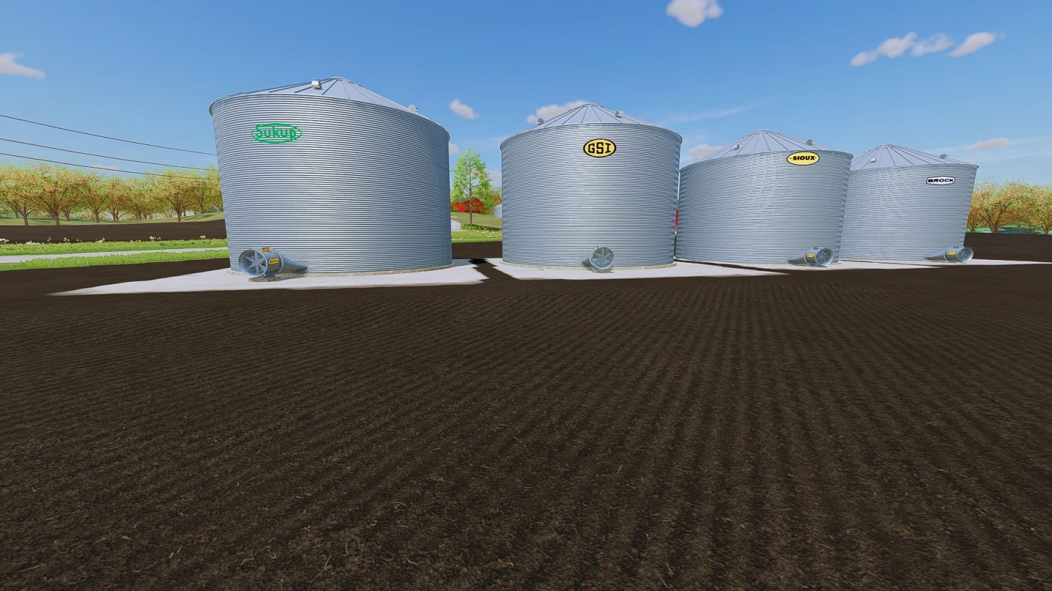 Grain Bins V1.0 FS22 Mod | Farming Simulator 22 Mod