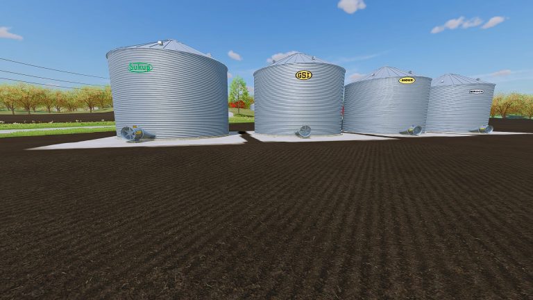 Grain Bins V1.0 FS22 Mod | Farming Simulator 22 Mod