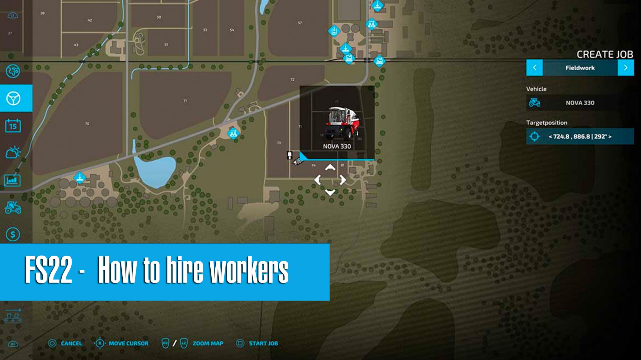 How to hire workers in Farming Simulator 22 | FS22 AI Worker