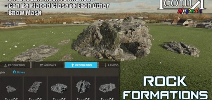 Placeable Rock Formations Mods | Farming Simulator 22 Mods
