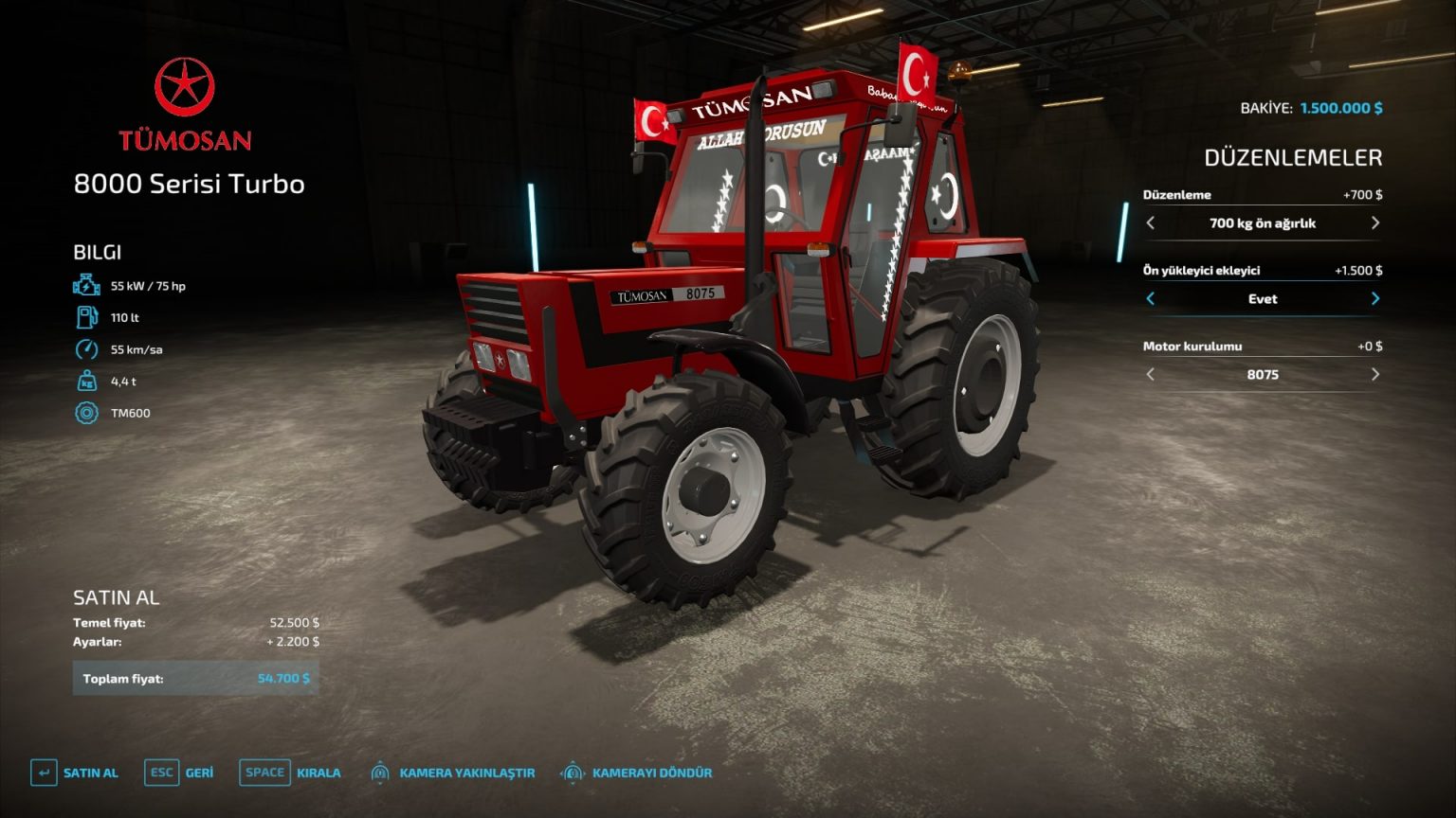 Tumosan 8k Turbo v1.0 FS22 Mod | Farming Simulator 22 Mod