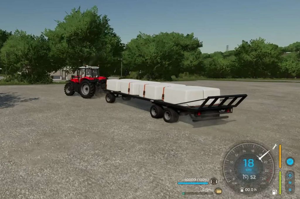 Autoloading Square Bale Trailer v1.0 FS22 Mod | Farming Simulator 22 Mod