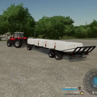 Autoloading Square Bale Trailer v1.0 FS22 Mod | Farming Simulator 22 Mod