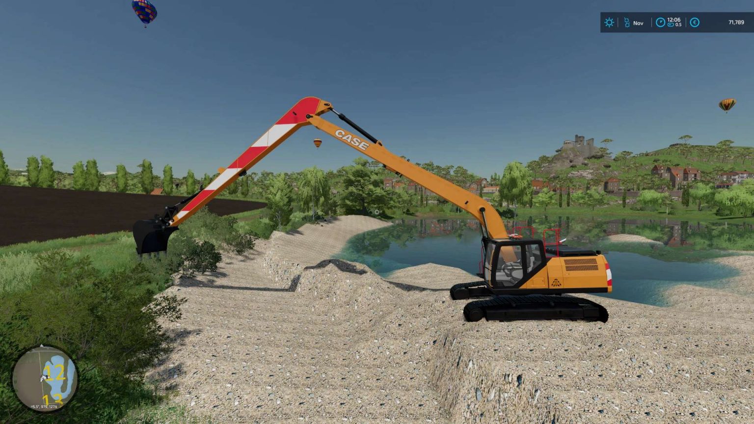 CASE CX250D Long Reach Excavator v1.0 FS22 Mod | Farming Simulator 22 Mod