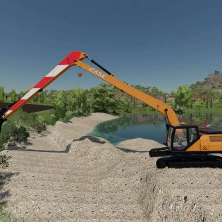 CASE CX250D Long Reach Excavator v1.0 FS22 Mod | Farming Simulator 22 Mod