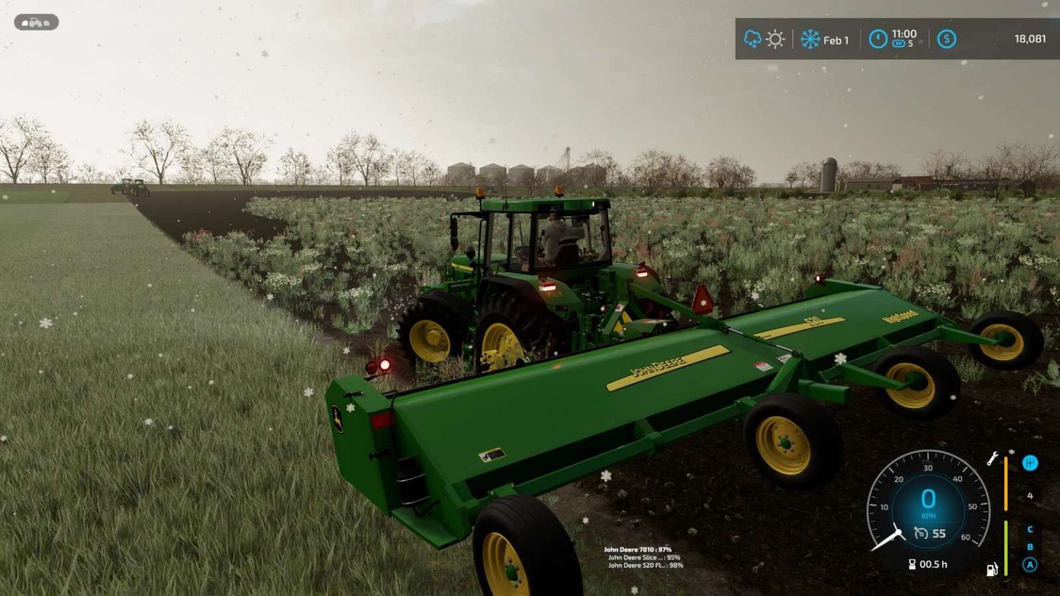 John Deere 520 Flail Mower v1.0 FS22 Mod | Farming Simulator 22 Mod