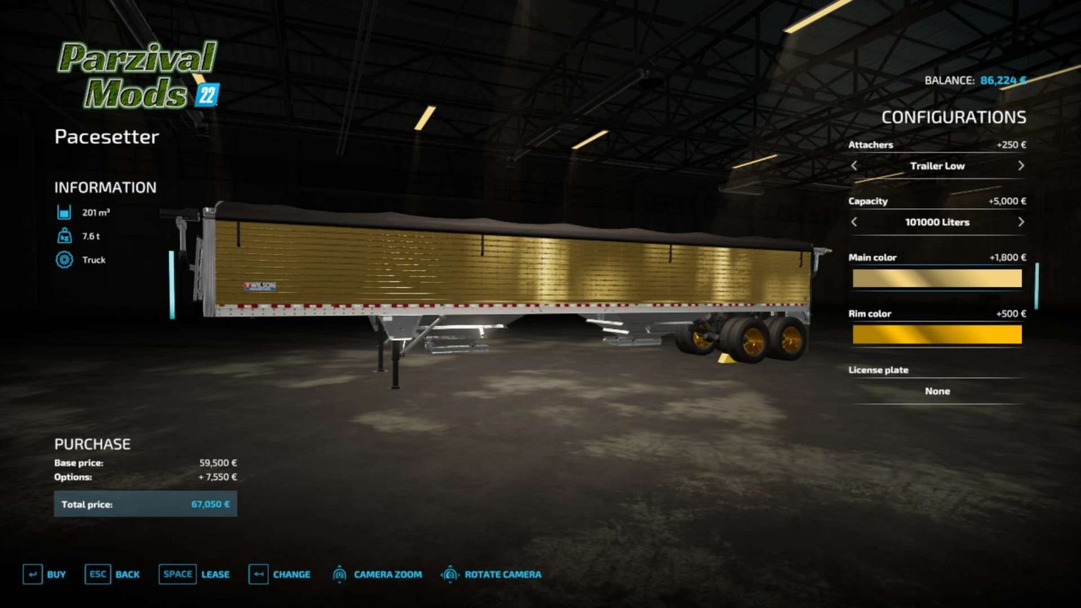 Wilson Pacesetter BULK Hitch v1.0 FS22 Mod | Farming Simulator 22 Mod