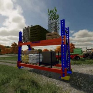Placeable pallet rack v1.3 FS22 Mod | Farming Simulator 22 Mod