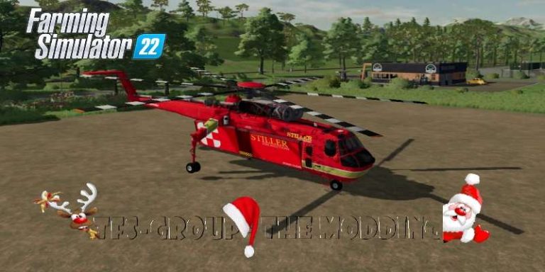 SIKORSKY S64 SKYCRANE FIRE v1.0 FS22 Mod | Farming Simulator 22 Mod