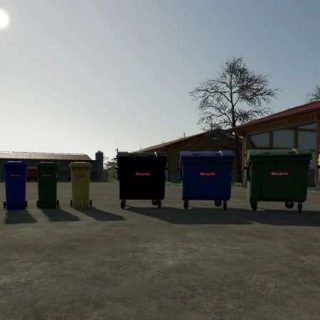 Trashbin Pack v1.0 FS22 Mod | Farming Simulator 22 Mod