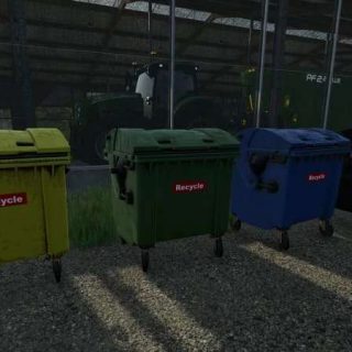 Trashbin Pack v1.0 FS22 Mod | Farming Simulator 22 Mod