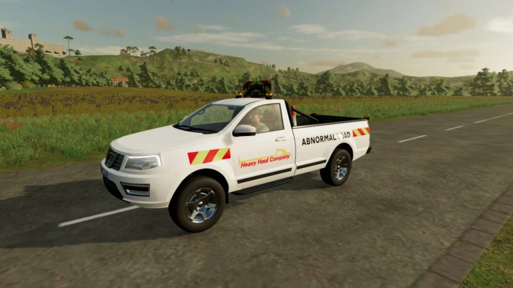Abnormal Load Escort Pickup v1.0 FS22 Mod | Farming Simulator 22 Mod