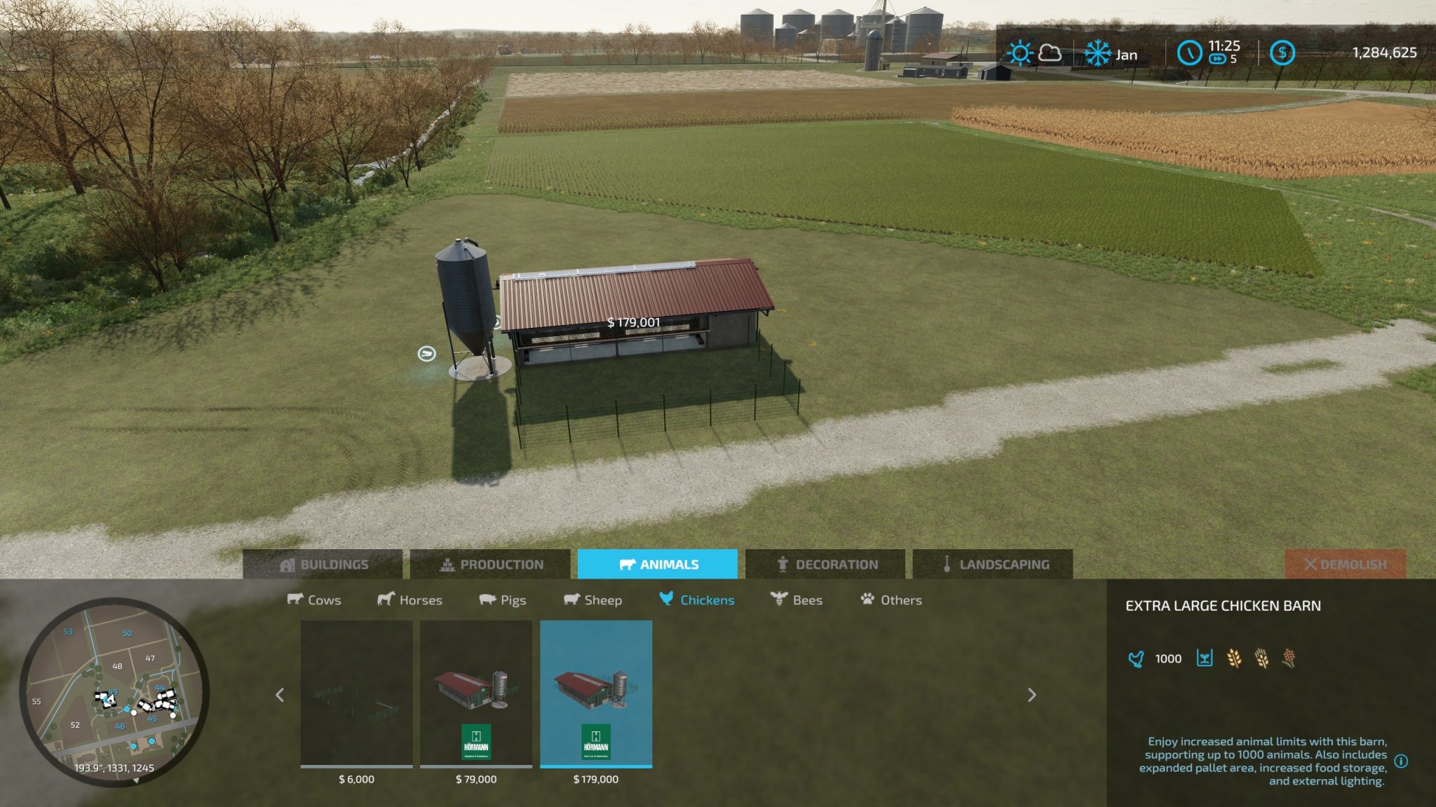 Extra Large Chicken Barn V1.0.0.1 FS22 Mod | Farming Simulator 22 Mod