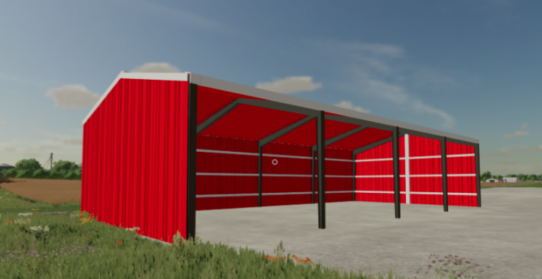 Open vehicle shed v1.0 FS22 Mod | Farming Simulator 22 Mod