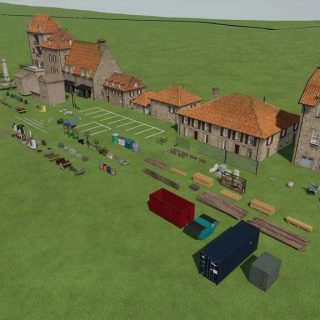 Big Deco Pack (Prefab*) v1.0 FS22 Mod | Farming Simulator 22 Mod