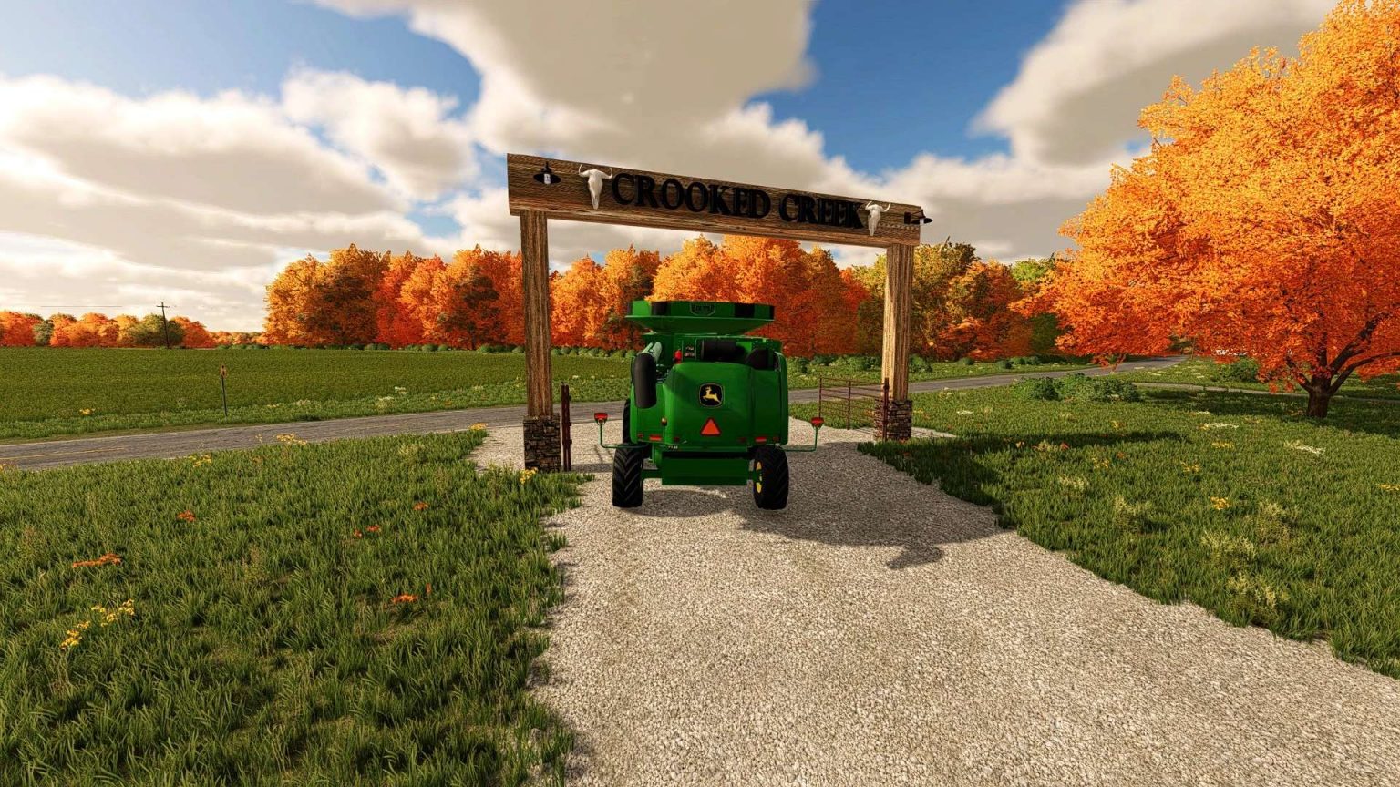 Crooked Creek Log Entrance v1.0 FS22 Mod | Farming Simulator 22 Mod