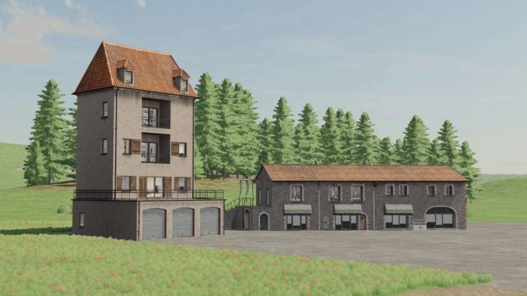 Decorative Houses v1.0 FS22 Mod | Farming Simulator 22 Mod