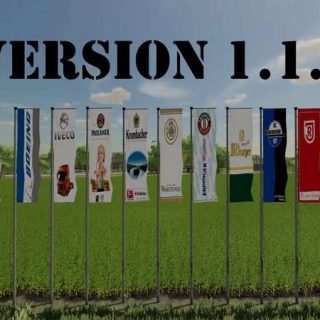 Flag set v1.1 FS22 Mod | Farming Simulator 22 Mod