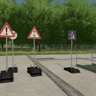 German Road Signs v1.0 FS22 Mod | Farming Simulator 22 Mod