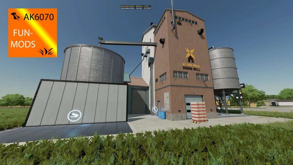 Grainmill with emptypallet v1.0 FS22 Mod | Farming Simulator 22 Mod
