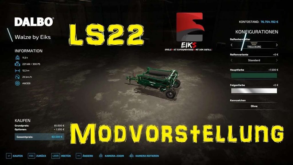 Improved roller v1.0 FS22 Mod | Farming Simulator 22 Mod