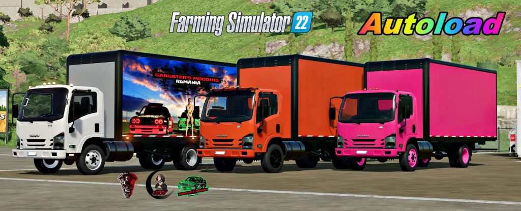Isuzu NPR 2018 ( AUTOLOAD ) v1.0 FS22 Mod | Farming Simulator 22 Mod