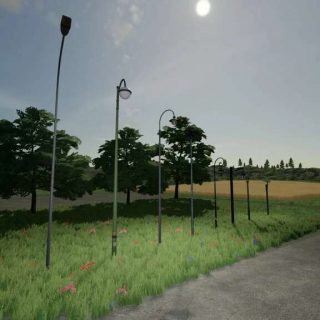 Light Poles Package v1.0 FS22 Mod | Farming Simulator 22 Mod