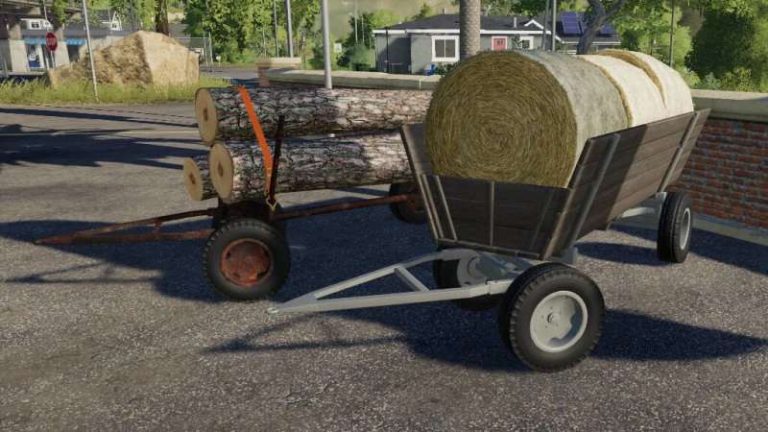 Old Wooden Wagon v1.0 FS22 Mod | Farming Simulator 22 Mod