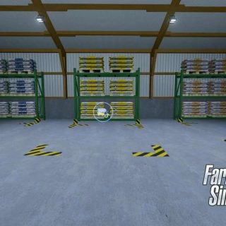 Pallet Shop Rack v1.1 FS22 Mod | Farming Simulator 22 Mod