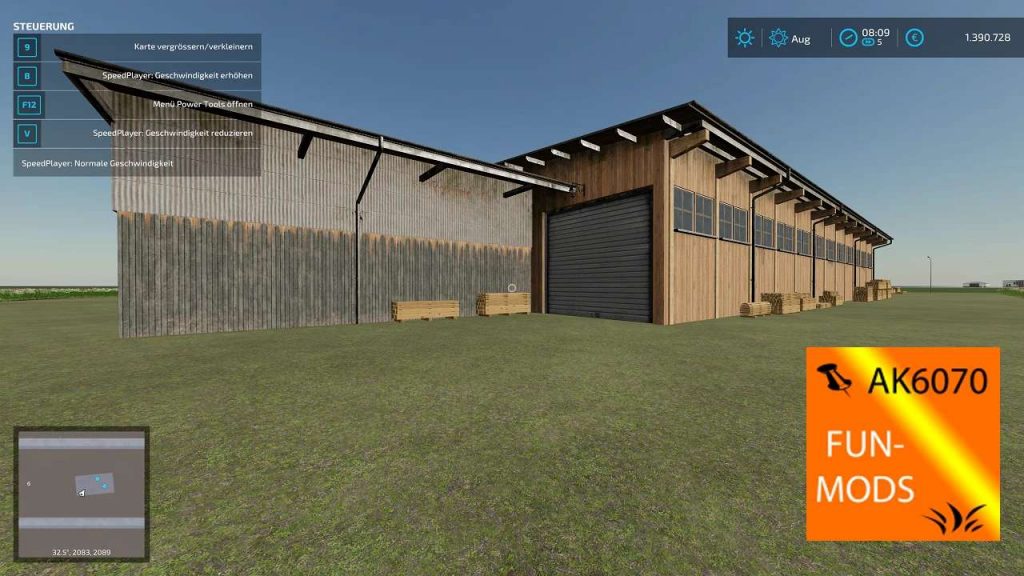 Sawmill with empty pallets v2.1 FS22 Mod | Farming Simulator 22 Mod