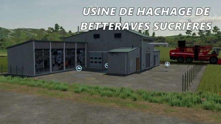 Sugarbeet cutting factory v1.0 FS22 Mod | Farming Simulator 22 Mod
