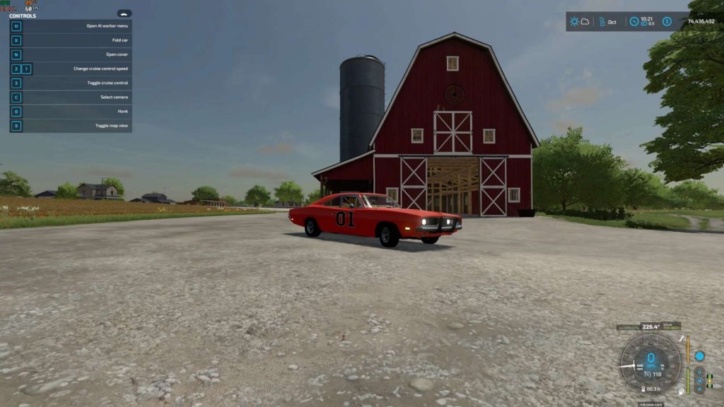 The General Lee v1.0 FS22 Mod | Farming Simulator 22 Mod