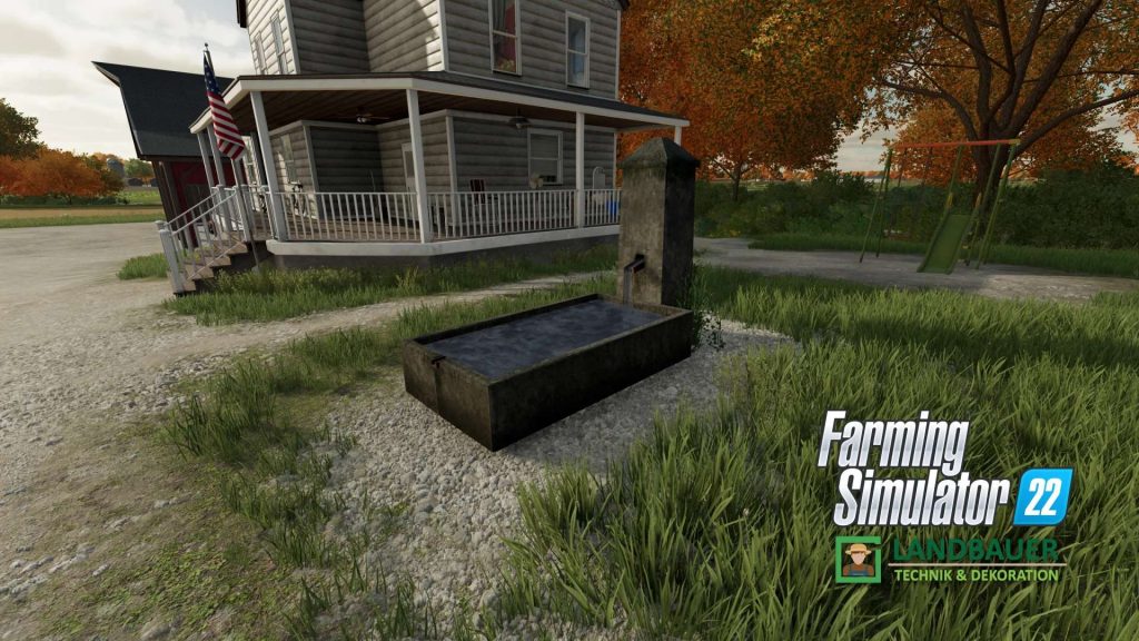 Concrete Fountain v1.0.0.1 FS22 Mod | Farming Simulator 22 Mod