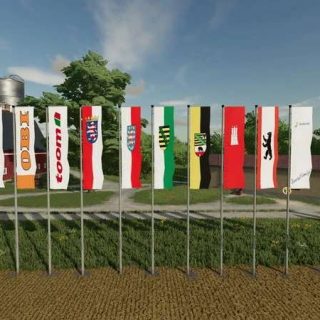 Flag set v1.1.1 FS22 Mod | Farming Simulator 22 Mod