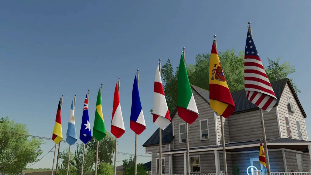 Flags Nations v1.0 FS22 Mod | Farming Simulator 22 Mod