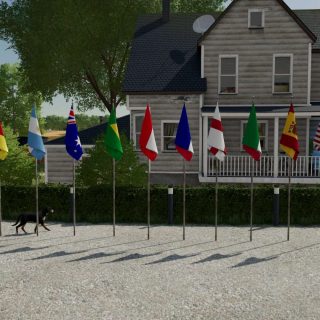 Flags Nations v1.0 FS22 Mod | Farming Simulator 22 Mod