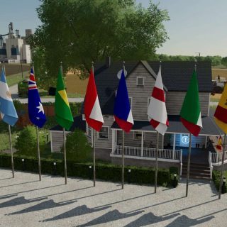 Flags Nations v1.0 FS22 Mod | Farming Simulator 22 Mod