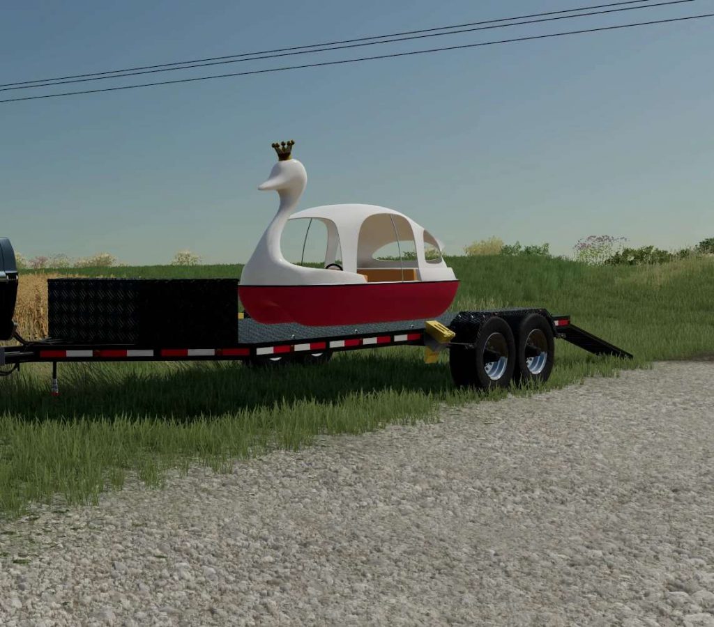 Swan boat V1.0 FS22 Mod | Farming Simulator 22 Mod