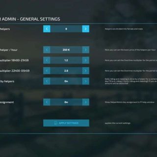 Helper Administration v1.0 FS22 Mod | Farming Simulator 22 Mod