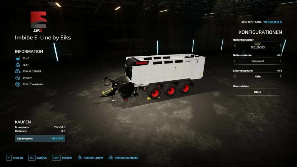 Imbibe E-Line by Eiks v1.0 FS22 Mod | Farming Simulator 22 Mod