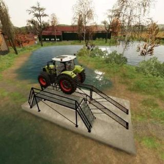 Large Service Ramp with Balcony v1.0 FS22 Mod | Farming Simulator 22 Mod